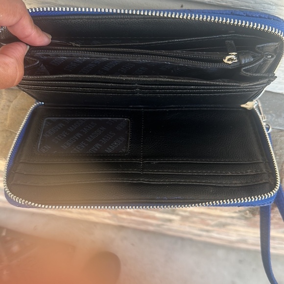 Steve Madden | Bags | Steve Madden Navy Blue Wallet | Poshmark